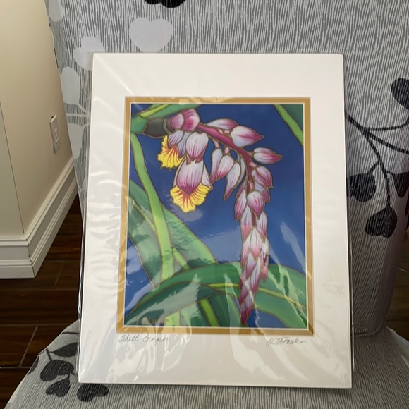 Art | Shell Ginger Print Signed By Artist Karen Lee Thrasher Bright ...
